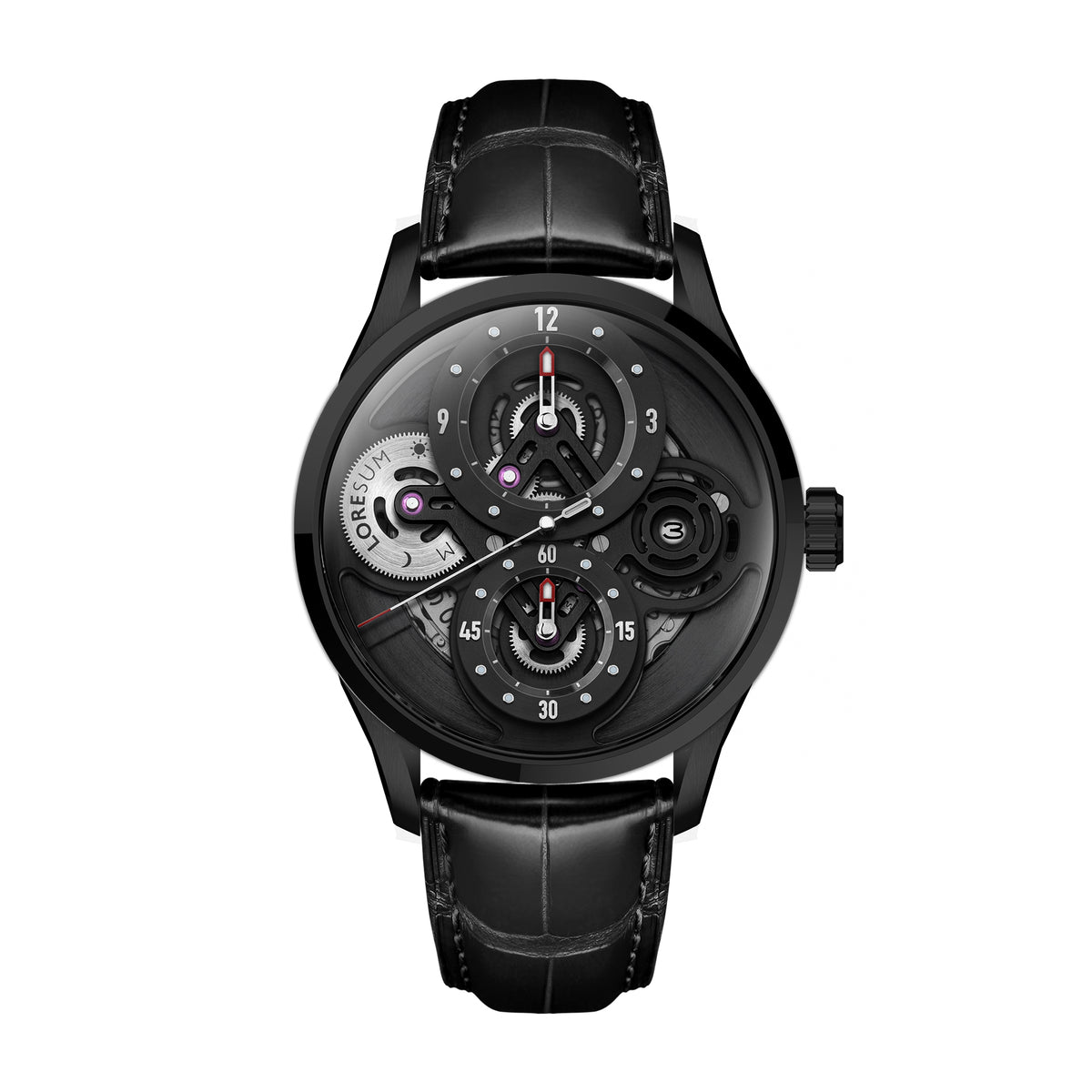 Loresum Watches Hong Kong | LS02 Black LS02-BK – Crown Hour